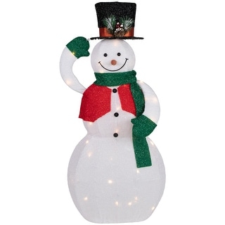 LED Lighted and Animated Tipping Hat Snowman Outdoor Christmas Figure ...