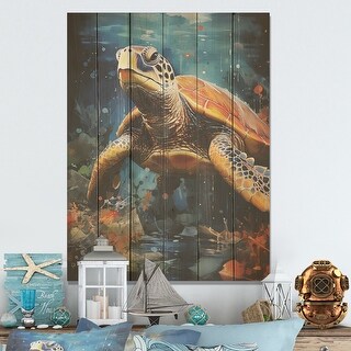 Designart "Abstract Representation Of A Turtles Harmony Usin" Turtle ...