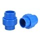 40mm x 40mm,PVC Pipe Fitting Union Solvent Socket Quick Connector Blue ...