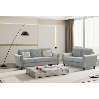 2 Piece Living Room Sofa Sets Include 3-Seater Sofa and Loveseat Couch ...