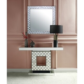 ACME Nasa Console Table, Mirrored & Mother of Pearl - Bed Bath & Beyond ...