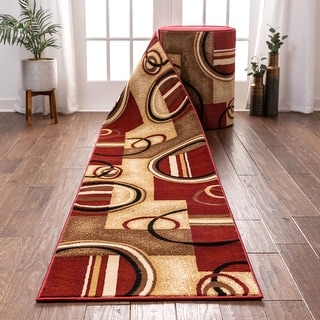 Custom Size Runner Barclay Arcs & Shapes Modern Hallway Stair Rug - Bed ...