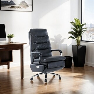 Big&Tall Electric Power Office Chair w/ Footrest, Auto-Linked Armrests ...