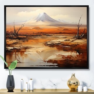 Designart "Volcano Volcanic Vista I" Volcano Framed Wall Art Prints ...