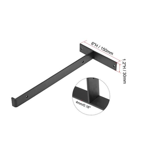 Wall Shelf Brackets 110lbs Heavy-duty 12-inch x 6-inch Shelf Supports ...