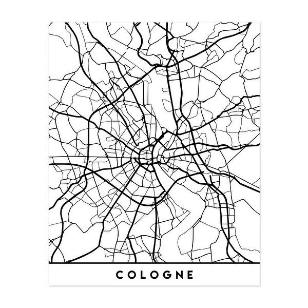 Cologne Germany Maps Coordinates Urban Art Print/Poster - Bed Bath ...