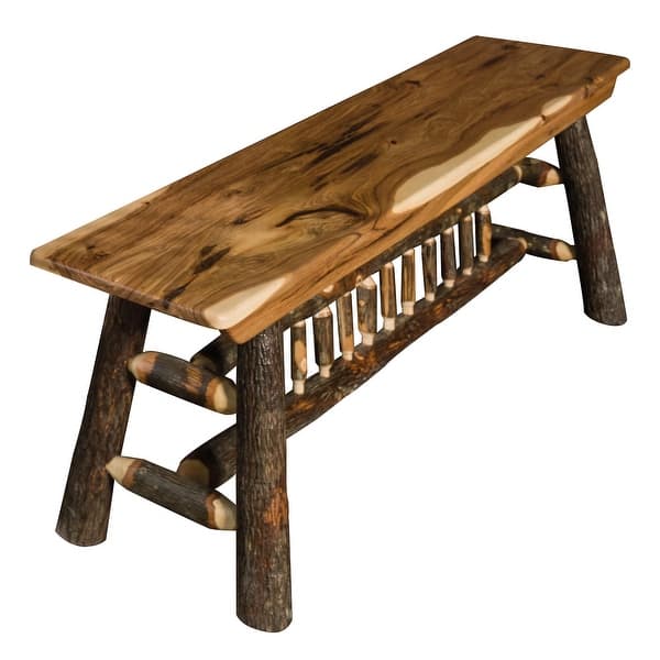 Hickory Log Farm Bench - Bed Bath & Beyond - 33609836