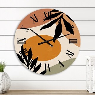 Designart 'Circular Composition Abstract Organic Vintage X' Mid-Century ...