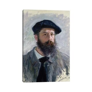 iCanvas "Self Portrait with a Beret, 1886 " by Claude Monet Canvas ...