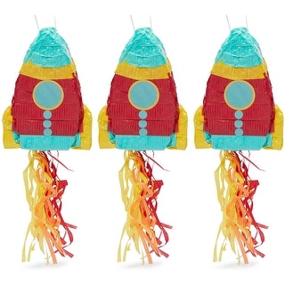 Mini Rocket Ship Pinata, Outer Space Party Decorations (8 x 5.9 x 2.5 ...