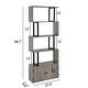 4-tire Bookshelf with Large Drawer, S-Design Corner Bookcase, Storage ...
