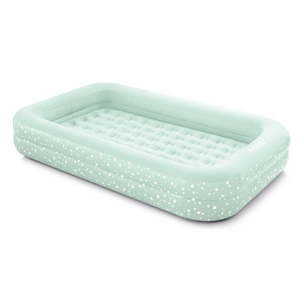 Intex Kids Travel Air Mattress Inflatable Bed with Raised Sides and ...
