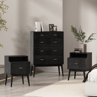 Curtisian 3 Piece 5 Drawer Dresser and Nightstand Bedroom Set by ...