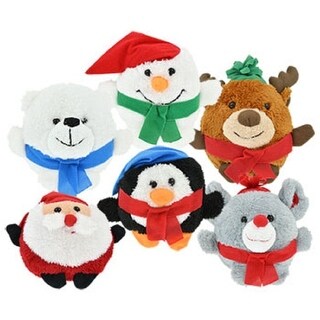 Bundle: 6 Items - Christmas House Plush Christmas Roly-Poly Pals, 5 ...