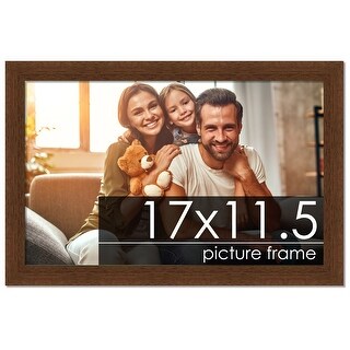 17x11.5 Traditional Walnut Wood Picture Frame - UV Acrylic, Foam Board ...