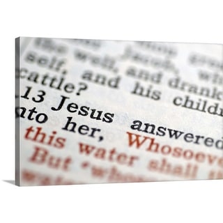 "Close-up of Bible scripture" Canvas Wall Art - Bed Bath & Beyond ...