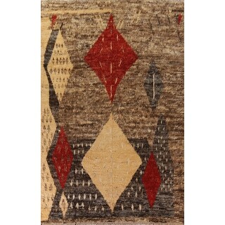 Tribal Geometric Moroccan Berber Large Area Rug Handmade Wool Carpet ...