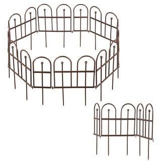 Iron Fence Wrought Iron Edging with Ground Stakes and Gunmetal Finish ...