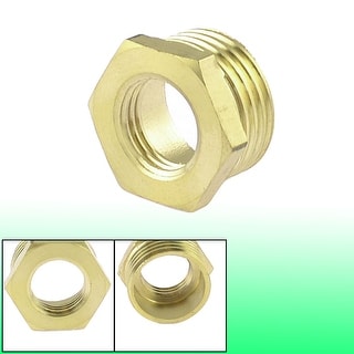 1/2" NPT Male to 1/4" NPT Female Thread Hex Bushing Piping Coupler - 1/ ...