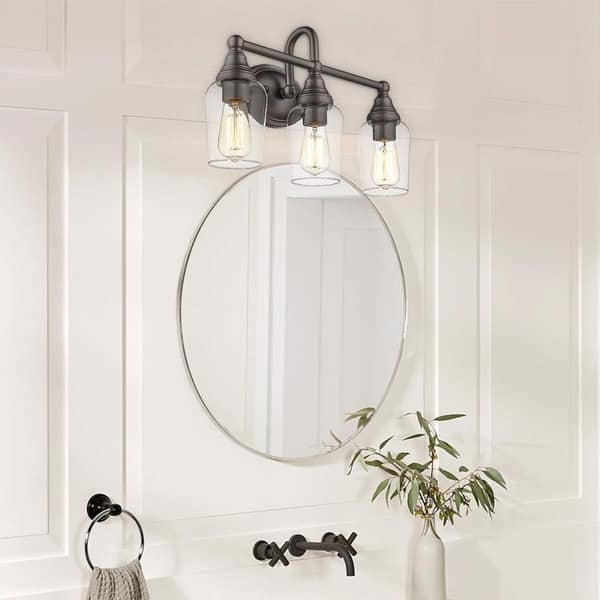 3-Lights Farmhouse Wall Mounted Vanity Lighting Fixture Over Mirror ...