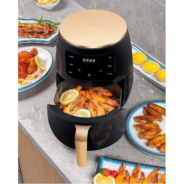 2400W 6qt Extra Large Air Fryer Oven Black 1