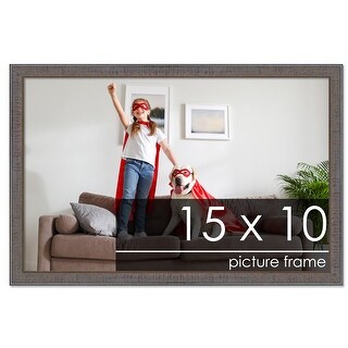 15x10 Distressed/Aged Complete Wood Picture Frame with UV Acrylic, Foam ...
