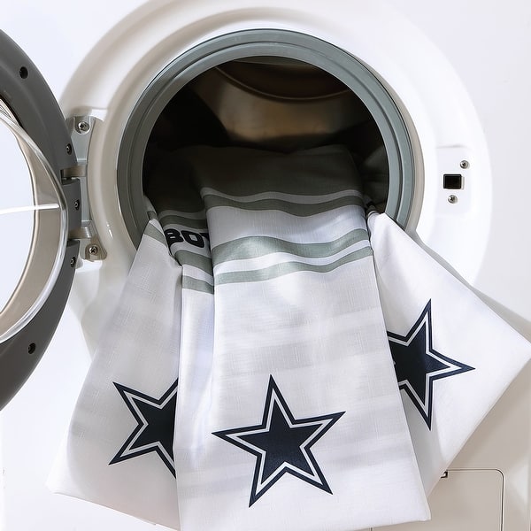 Dallas Cowboys NFL Licensed Step-Repeat Textured Fabric Shower Curtain ...