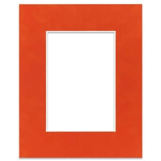6x9 Mat Bevel Cut for 3x5 Photos - Acid Free Orange Suede Precut ...