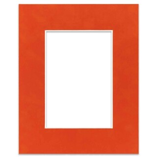 8x16 Mat Bevel Cut for 6x12 Photos - Acid Free Orange Suede Precut ...