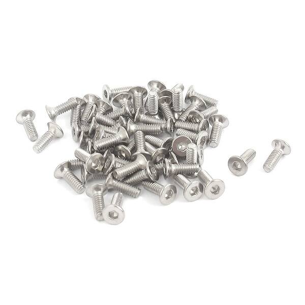 M2 x 6mm 304 Stainless Steel Hex Socket Countersunk Flat Head Screw ...