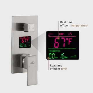 2 Function 10" Wall Mounted Dual Shower Heads Shower System With Water ...