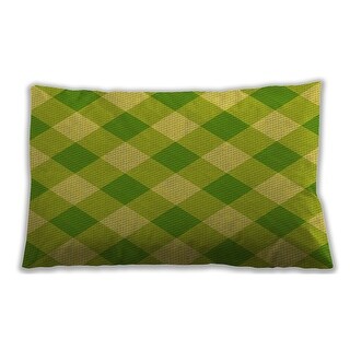 Ahgly Company Patterned Indoor-Outdoor Neon Yellow Green Lumbar Throw ...