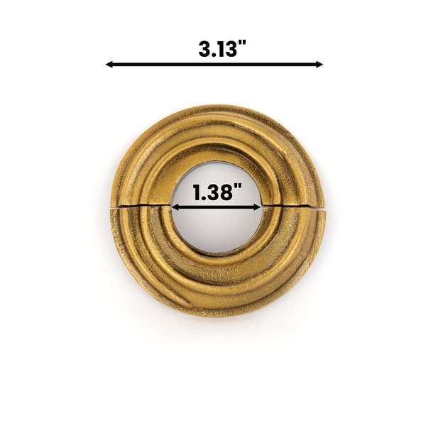 Gold Finish Aluminum Radiator Flange Spiral Style 1" (IPS) 1.38" ID 3. ...