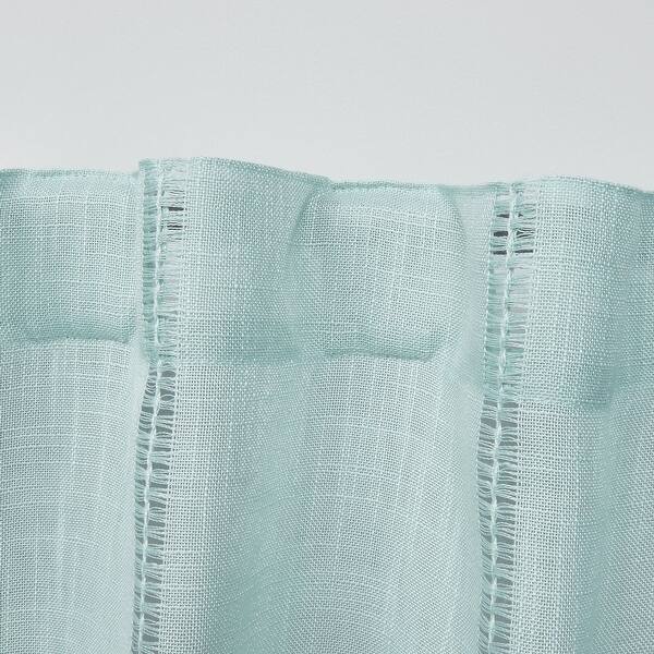 ELLE DECOR Fiona Sheer Back Tab Rod Pocket Curtain Panel Pair - Bed ...