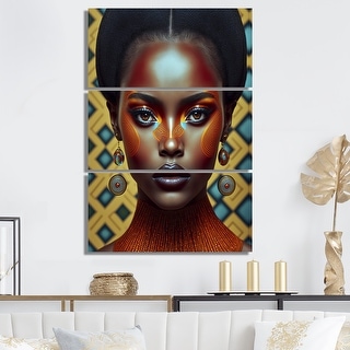 Designart "Portrait Of Glamorous African Lady III" African American ...