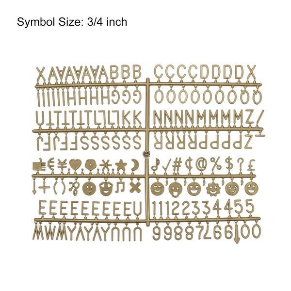 Felt Letter Board Letters Numbers Symbols 3/4 Inch Bronze Alphabet ...