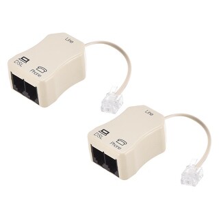 In-Line DSL Splitter Filter, 6P2C 2 Way Socket Phone Line Splitter ...