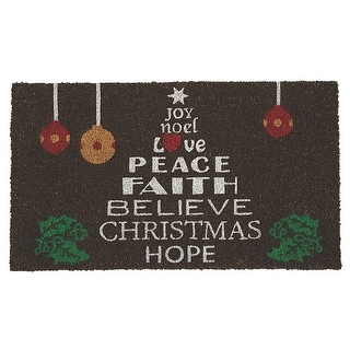 Peace Faith Believe Coir Mat, Christmas, Home Decor, Accent Rugs, 1 ...