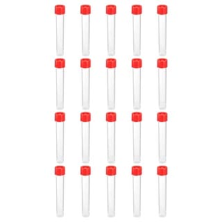 Plastic Test Tubes Frozen Test Tube Vial Container Screw Cap, 20pcs ...