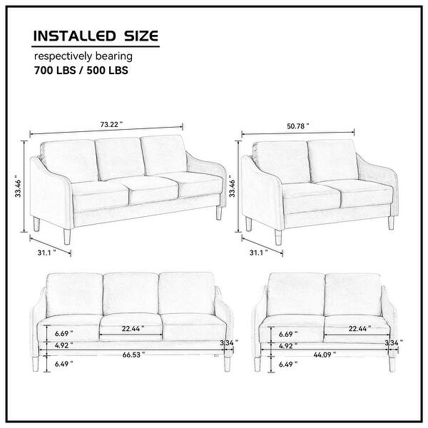 Grey Sloped Arms Loveseat Recliners Velvet Reclining Sofa Settee - Bed ...