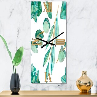 Designart 'Young Eucalyptus Leaves and Branches III' Traditional Wall ...