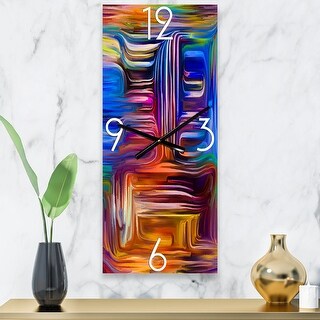 Designart 'Colour Fusion V' Modern Large Wall Clock - Bed Bath & Beyond ...