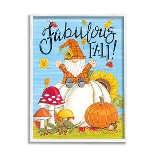 Stupell Fabulous Fall Gnome Framed Giclee Art Design by Deb Strain ...