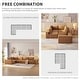 5 Pieces Sectional Sofa Set, Modular Sectional Sofa Convertible Sleeper ...
