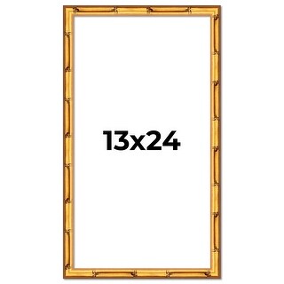 13x24 Frame Gold Bamboo Solid Wood Picture Frame | 1 Inch Moulding ...