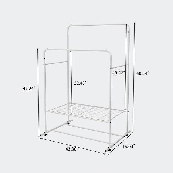 Garment Rack Freestanding Hanger Double Rods - Bed Bath & Beyond - 37438881