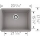 Blanco KA-522414 Precis 23-7/16" Undermount Single Basin Granite - Bed ...