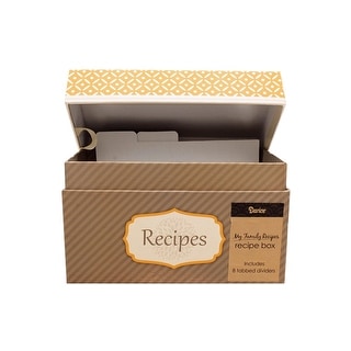 Darice Recipe Cards Box 8 Dividers Floral Yellow - Bed Bath & Beyond ...