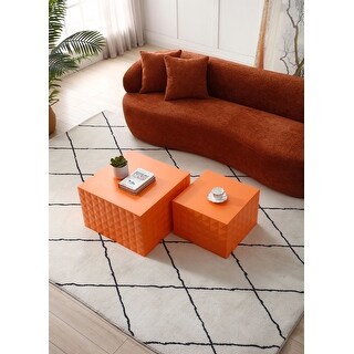 Square Nesting Table Set Of 2, No Assembly Required - Bed Bath & Beyond ...