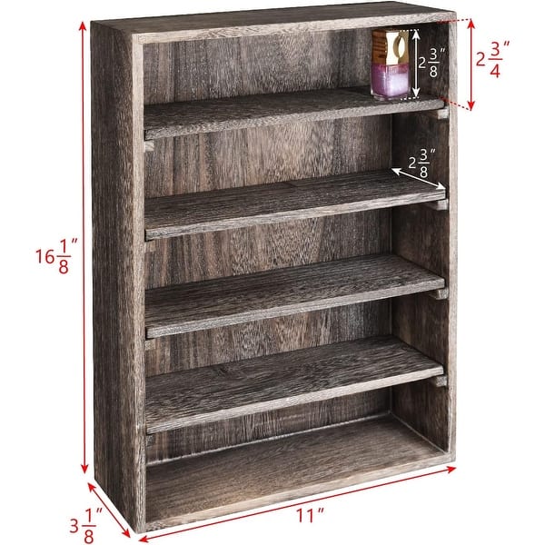 Wall-Mounted or Freestanding Wooden 5-Shelf Rack - S - Bed Bath ...
